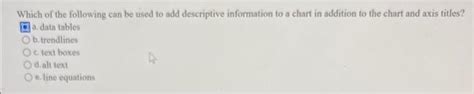solved which of the following can be used to add descriptive