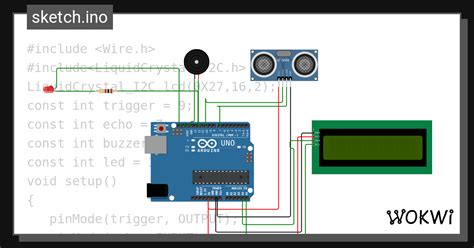 Program For Ultrasonic Sensor With Lcd Display Copy Wokwi Esp32