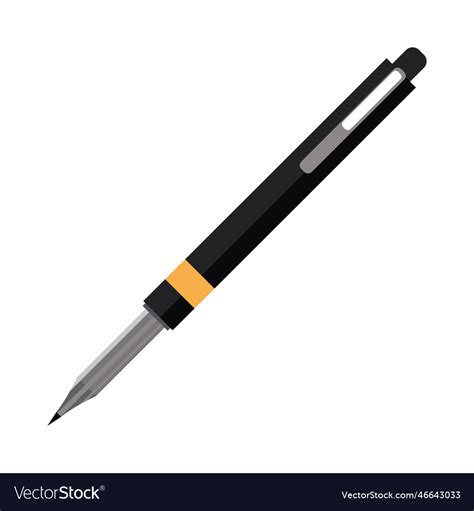 Ink Pen Sharp Tool For Creative Handwriting Vector Image