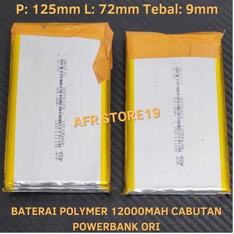 Battery Batre Baterai Polymer 10000mAh 12000mAh 20000mAh 24000mAh ORI Cabutan Powerbank