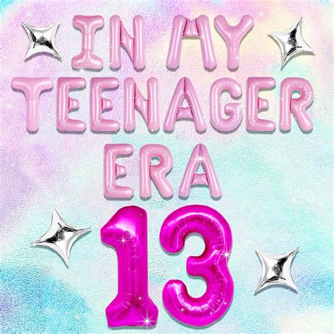 Laventy In My Teenager Era Balloons Birthday Party Banner For Teenage 13th Birthday