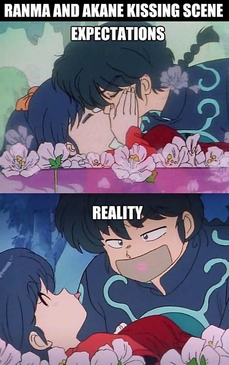 Ranma E Akane Bacio Cartoni Animati Arti Marziali Immagini
