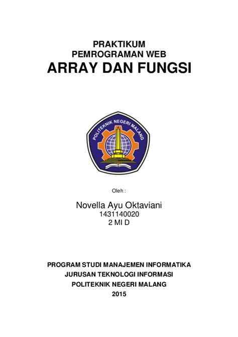 Pdf Praktikum Fungsi Dan Array Dengan Php