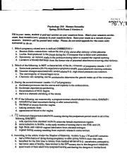 PSYCH210 Spr2010 Midterm2 PDF Psychology 210 Human Sexuality Spring 20102Exam 2 Version A 6