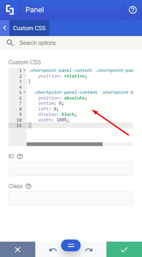 Aligning Buttons Design Element Inside Panel Design Element