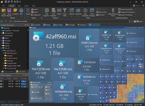 Disk Space Visualization With Treemaps Foldersizes