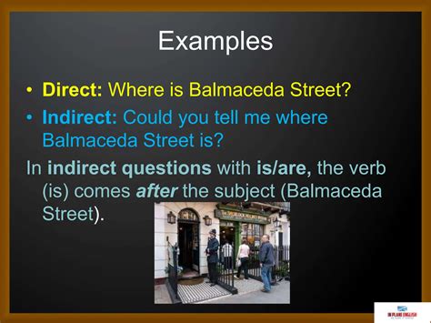Direct Vs Indirect Questions In Plane English Pptx