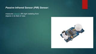 Mechanism Of PIR Sensor PPTX Internet Of Things Internet