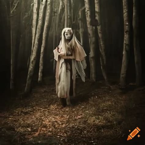 Abandoned Halloween Costume In Woods On Craiyon