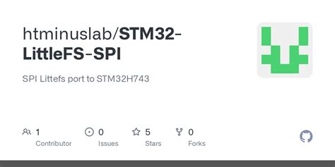Github Htminuslabstm32 Littlefs Spi Spi Littefs Port To Stm32h743