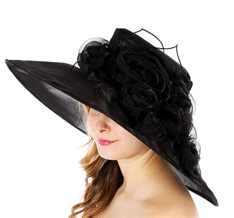 Wholesale Organza Hat With Rose Bk
