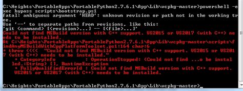 C Vcpkg Setup Errors On Command Line Stack Overflow