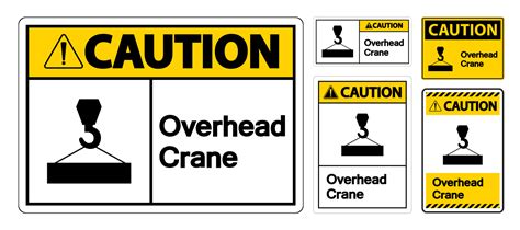 Caution Overhead Crane Symbol Sign On White Background 5198615 Vector