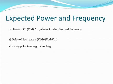 Ppt Ring Oscillator Power And Frequency Vs Voltage Powerpoint