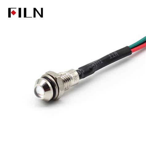 Two Color Led Indicator Light Bulk Production Of 6mm 12v Solar Pv