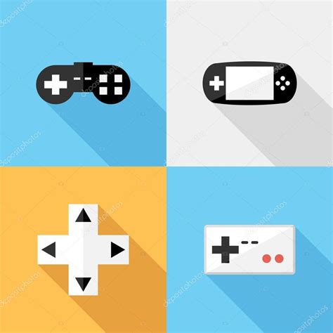 Diseño plano iconos del juego