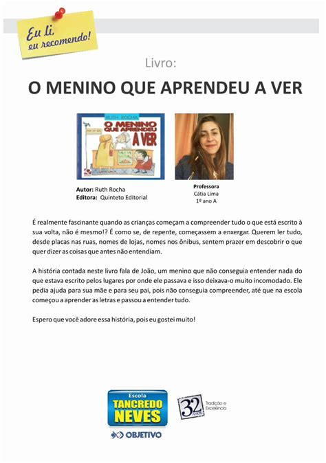 Pdf Livro O Menino Que Aprendeu A Ver Br · O