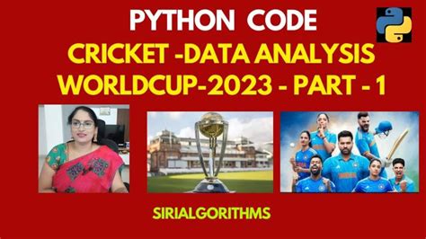 Sirialgorithms Sireesha On Linkedin 51 World Cup Cricket Data