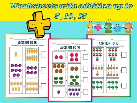 Worksheets With Addition Up To 5 10 15 Teaching Resources
