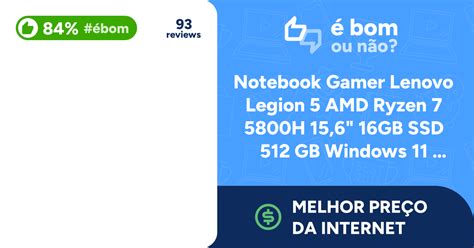 Notebook Gamer Lenovo Legion 5 AMD Ryzen É BOM Participe
