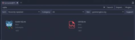 إعداد محرك الألعاب جودو Godot للعمل مع قاعدة البيانات Sqlite صناعة