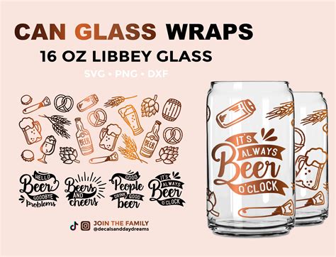 Beer Lover Can Glass Wraps Beer Lovers Beer Beer Can