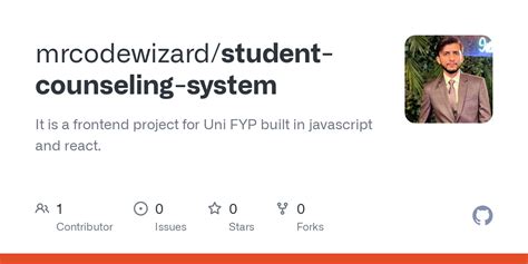 GitHub Mrcodewizard Student Counseling System It Is A Frontend
