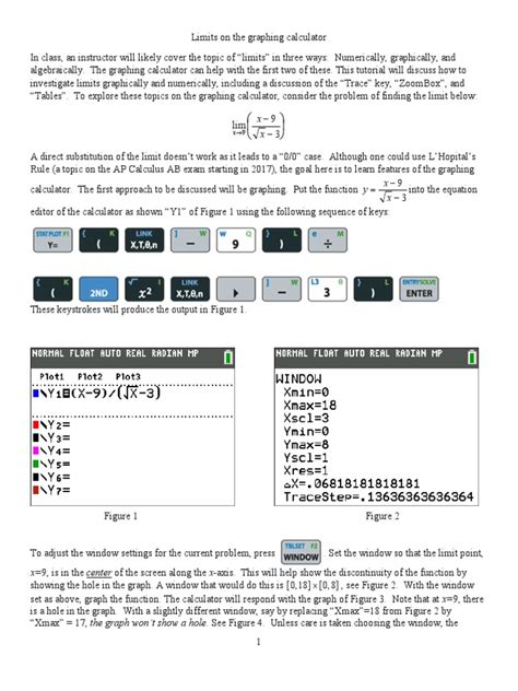 Chapter 1 Limits On The Graphing Calculator Download Free Pdf