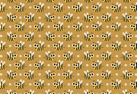 Cute Bees Wallpaper Buy Online From Happywall