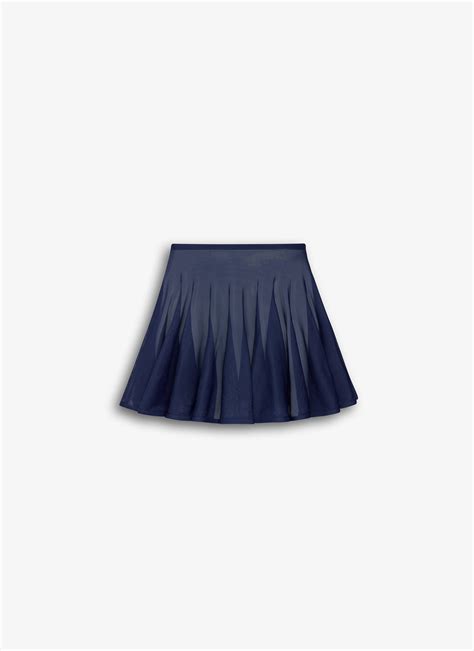 AlaÏa Dark Blue Fine Knit Skater Skirt AlaÏa Uk