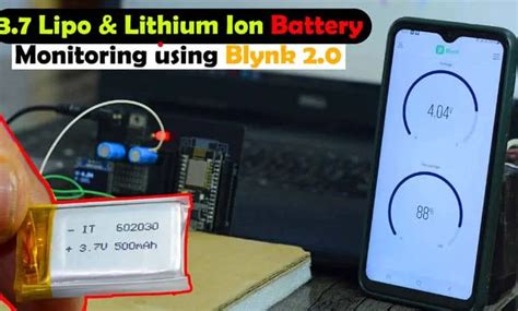 3 7v lipo and lithium ion battery monitoring using esp8266 tp4056