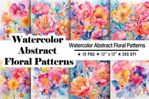 Watercolor Abstract Floral Patterns Graphic By Aamo · Creative Fabrica
