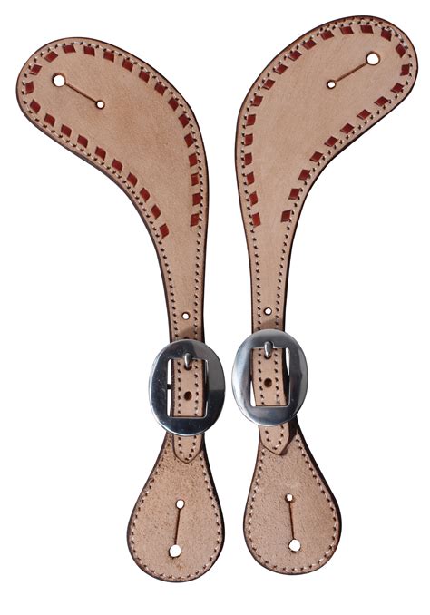 Professionals Choice Spur Straps Roughout Buckstitch Leanin Pole