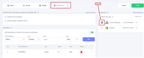 how to add custom webhooks data on website wisernotify