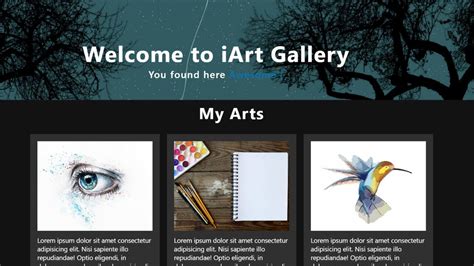 How to add Parallax in website using html and CSS. No JavaScript | simple iArt Gallery Website ...