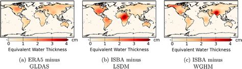Maps Of Root Mean Square Difference Between Hydrological Models Over