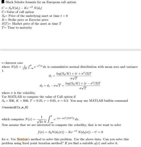 Asolve For The Implied Volatility Using Newton In