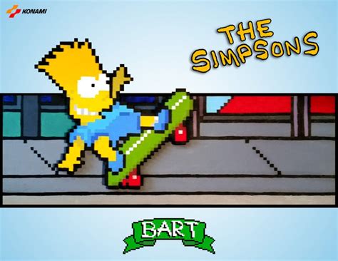 Simpsons Bart Pixel Pop Art Print Etsy