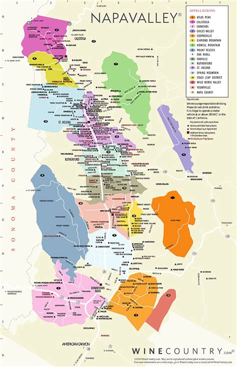 Napa Valley Wine Country Maps