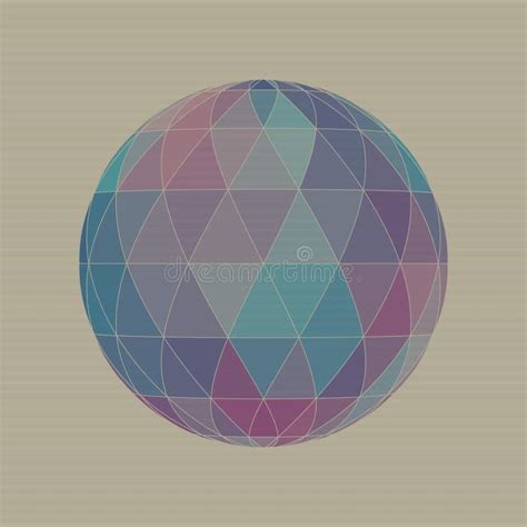 Sphere Of Triangles On Cardboard Background Stock Vector Illustration