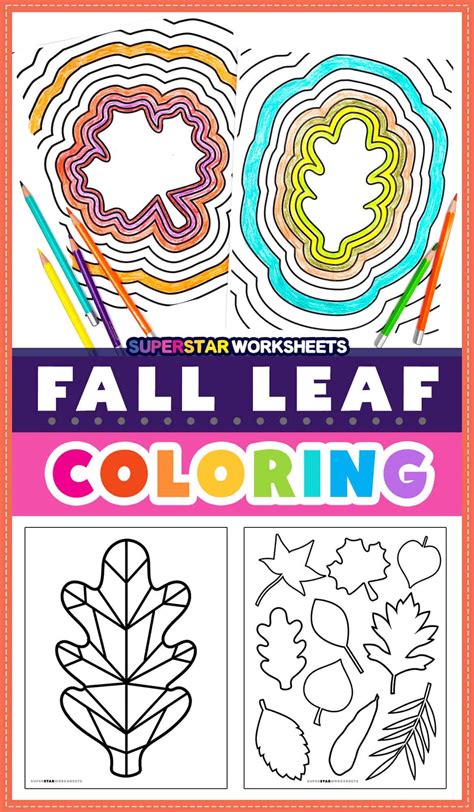 Fall Leaf Coloring Pages Free Printables Superstar Worksheets