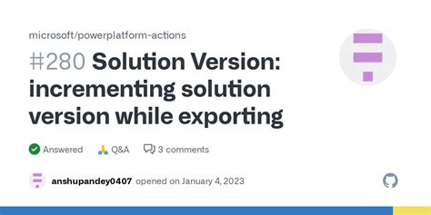 solution version incrementing solution version while exporting