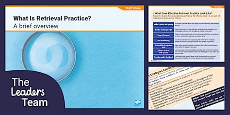staff share what is retrieval practice twinkl