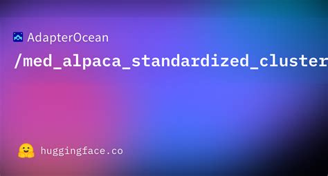 adapterocean med alpaca standardized cluster 10 alpaca · datasets at
