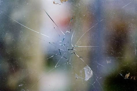 Broken And Shattered Glass Pane Stock Image Image Of Crime Shatter