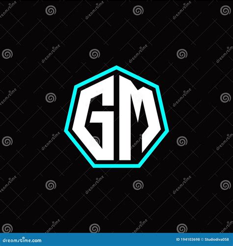 G M Initials Modern Polygon Logo Template Stock Vector Illustration Of Logotype Abstract