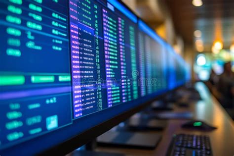 Data Analytics Dashboard Displaying Visualizations In Modern Office Environment During Evening