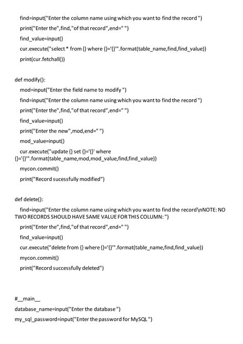 Cbse Class 12 Computer Practical Python Programs And Mysql Docx Programming Languages