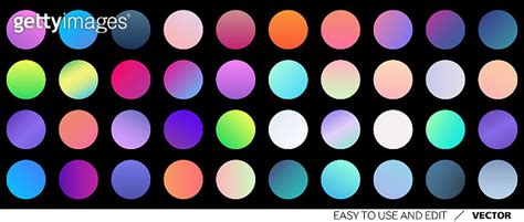 Set Of Vector Gradients Modern Combinations Of Colors And Shades 이미지 1405268381 게티이미지뱅크