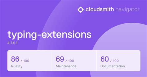 Typing Extensions 4141 Pypi Package Quality Cloudsmith Navigator